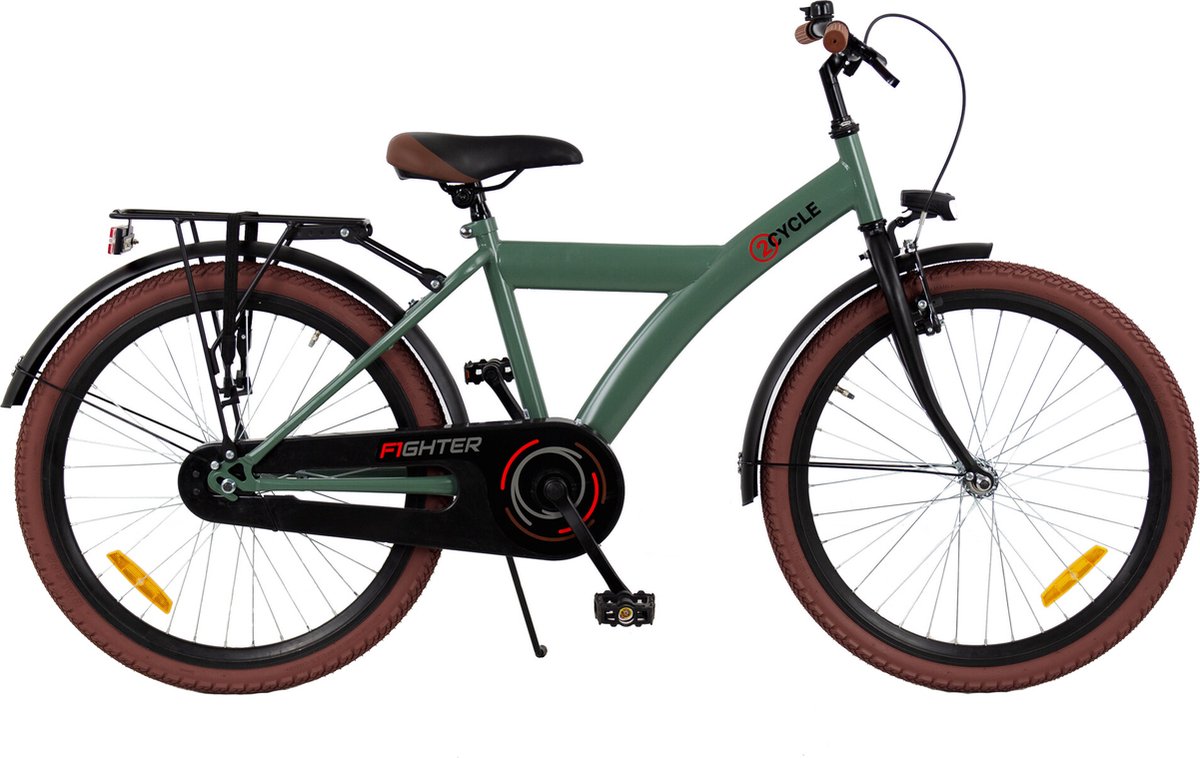 2Cycle - Jongensfiets - 24 inch - Groen - Kinderfiets - 24 inch fiets ...