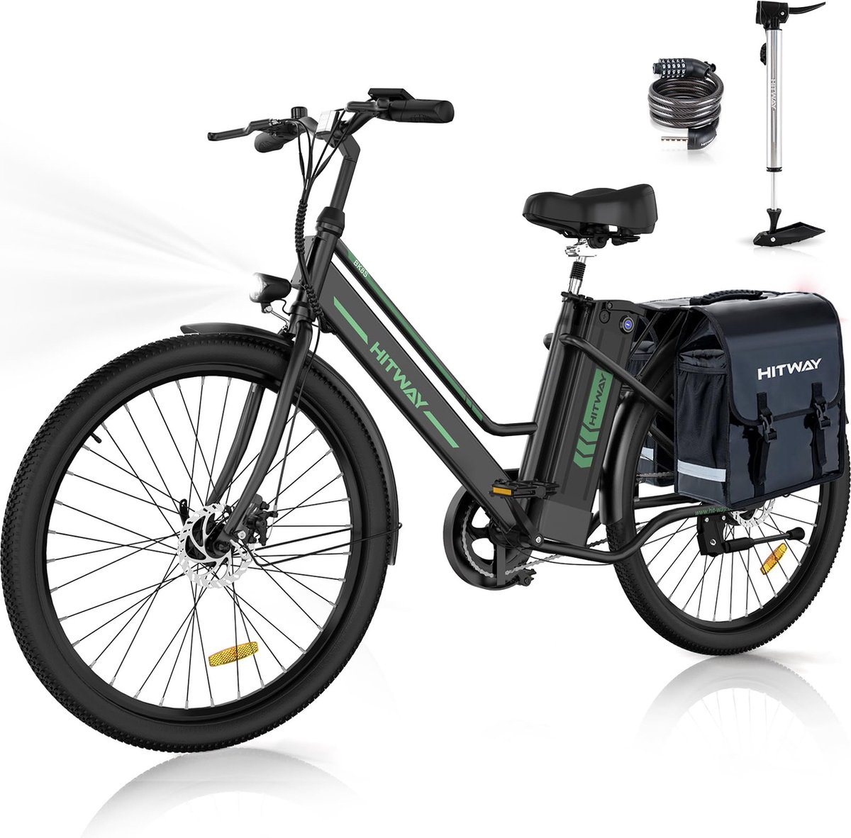 Hitway Elektrische Fiets BK8SP - 26 Inch City Commuter EBike met ...