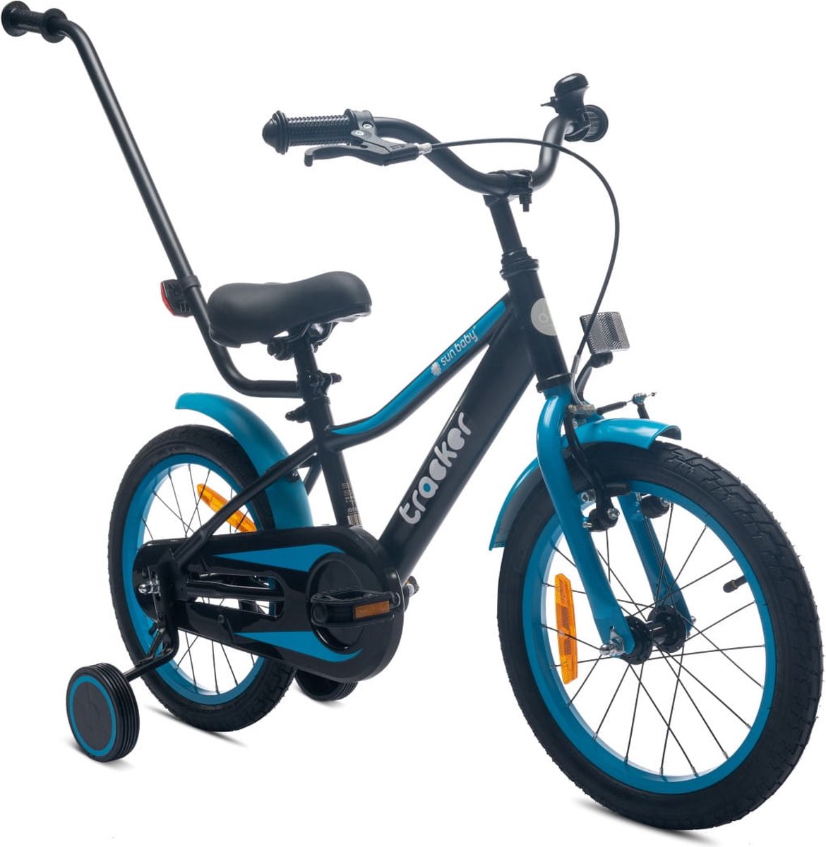 Tracker Bike Kinderfiets voor jongens 16 inch Blauw neon, leeftijd 4 ...