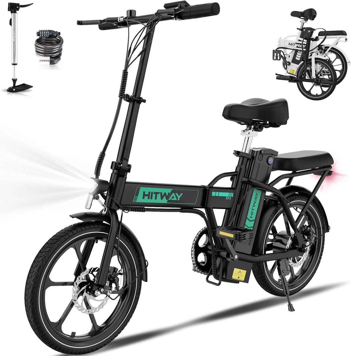 Hitway Elektrische Fiets BK35 - 16 Inch City Commuter EBike met ...