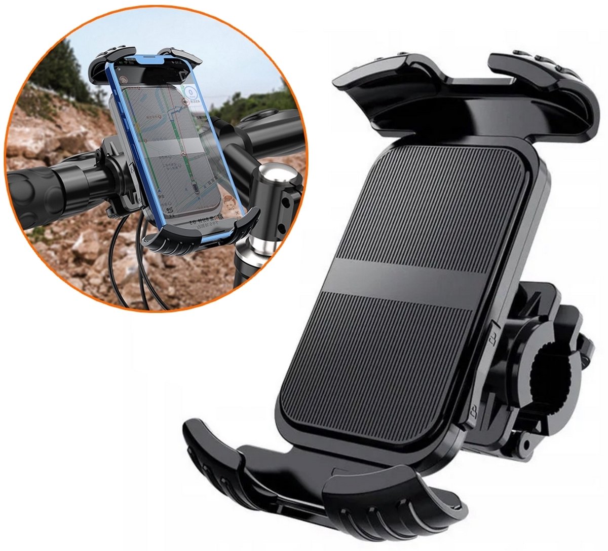 Donfra® Telefoonhouder Fiets, Motor en Scooter - 360 Graden Rotatie ...